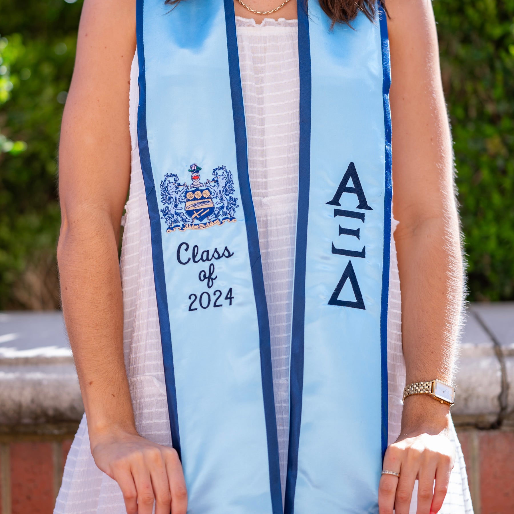 Custom Alpha Xi Delta Crest Greek Letter Sorority Graduation Stole ...
