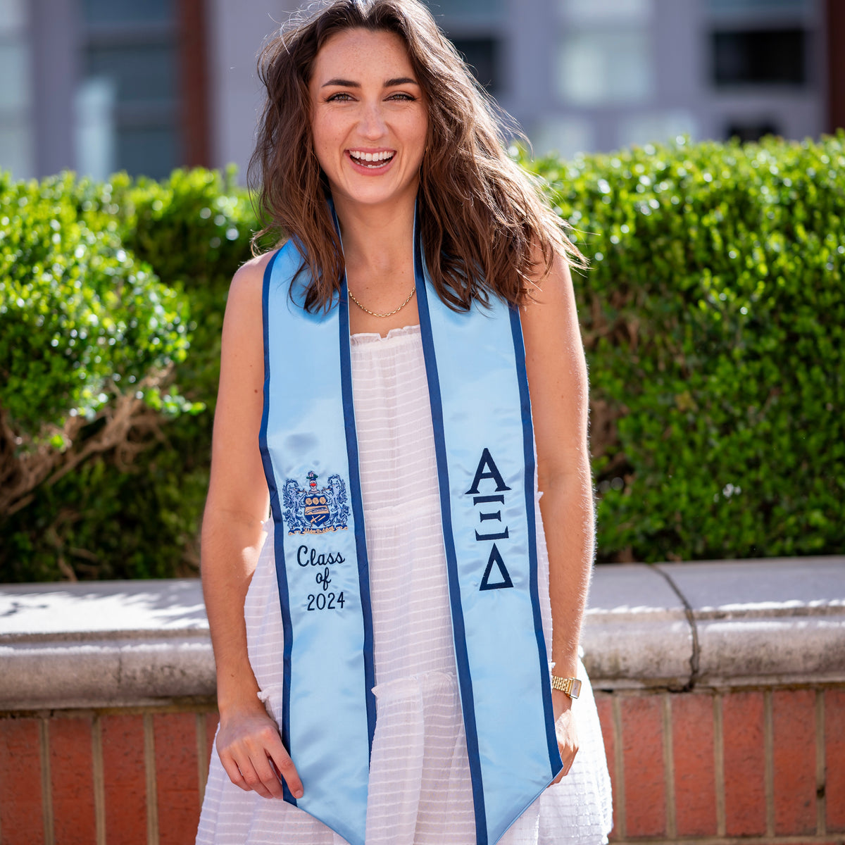 Custom Alpha Xi Delta Crest Greek Letter Sorority Graduation Stole ...
