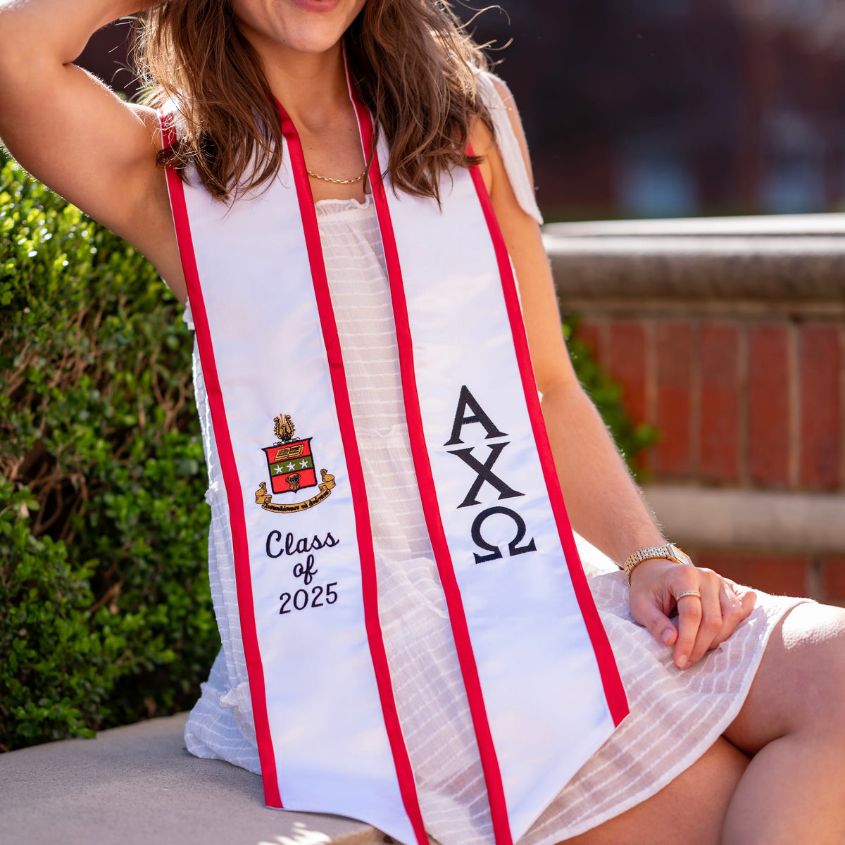 Custom Alpha Chi Omega Crest Greek Letter Sorority Graduation Stole ...