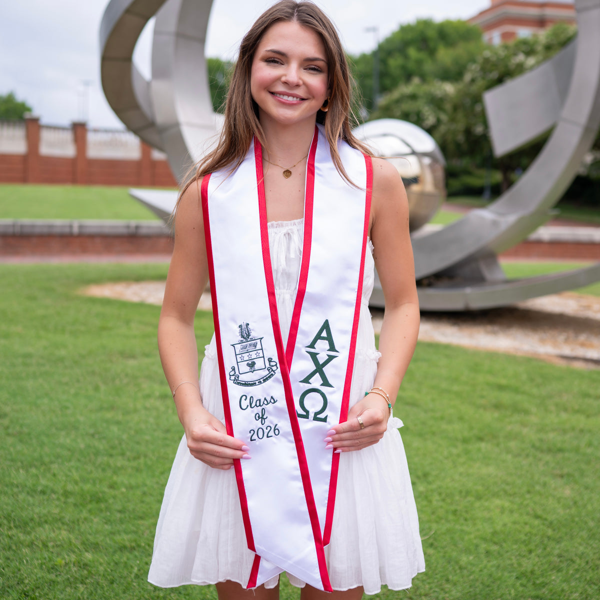 Alpha Chi Omega Minimalistic Crest Sorority Graduation Stole – Greek ...
