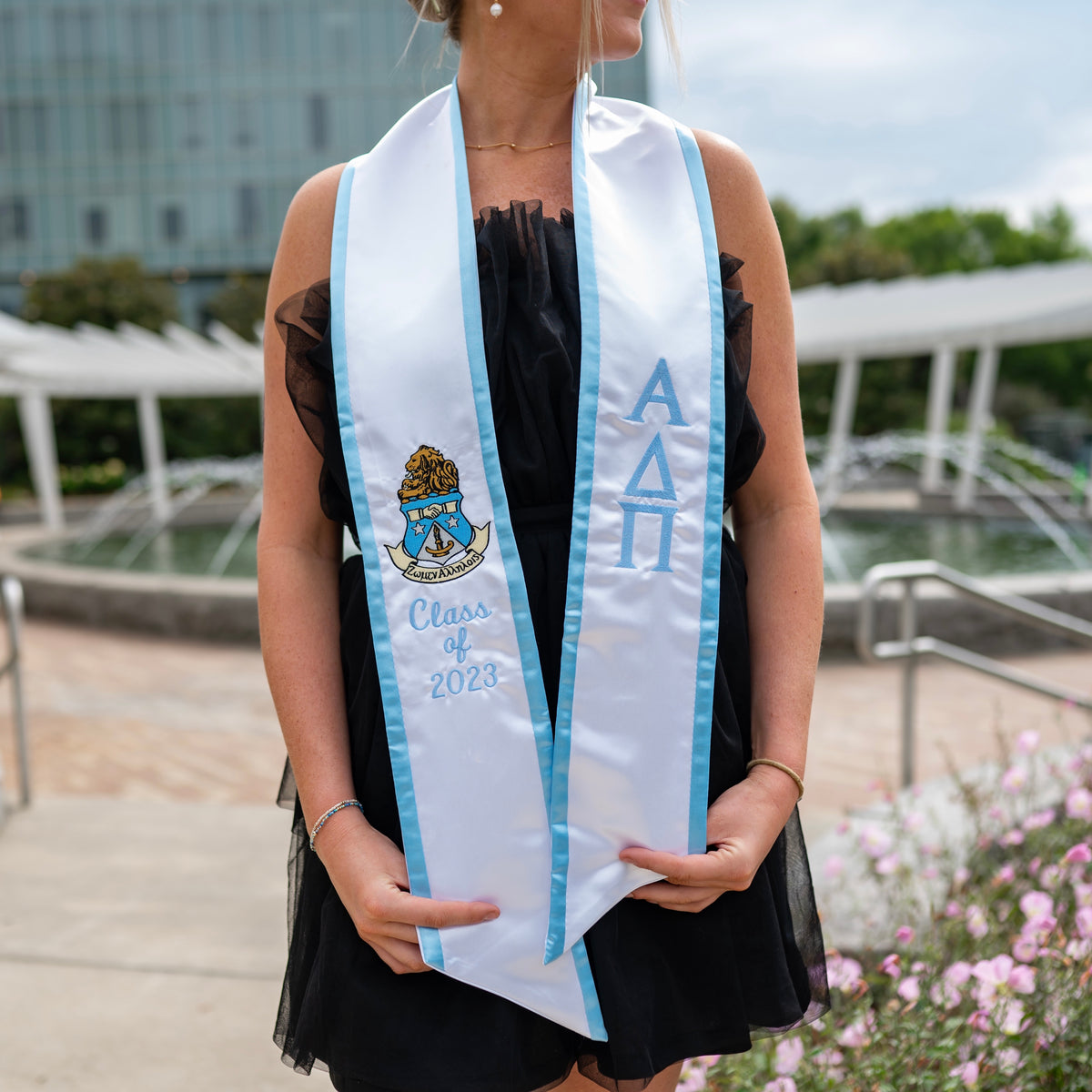 Custom Alpha Delta Pi Crest Greek Letter Sorority Graduation Stole ...