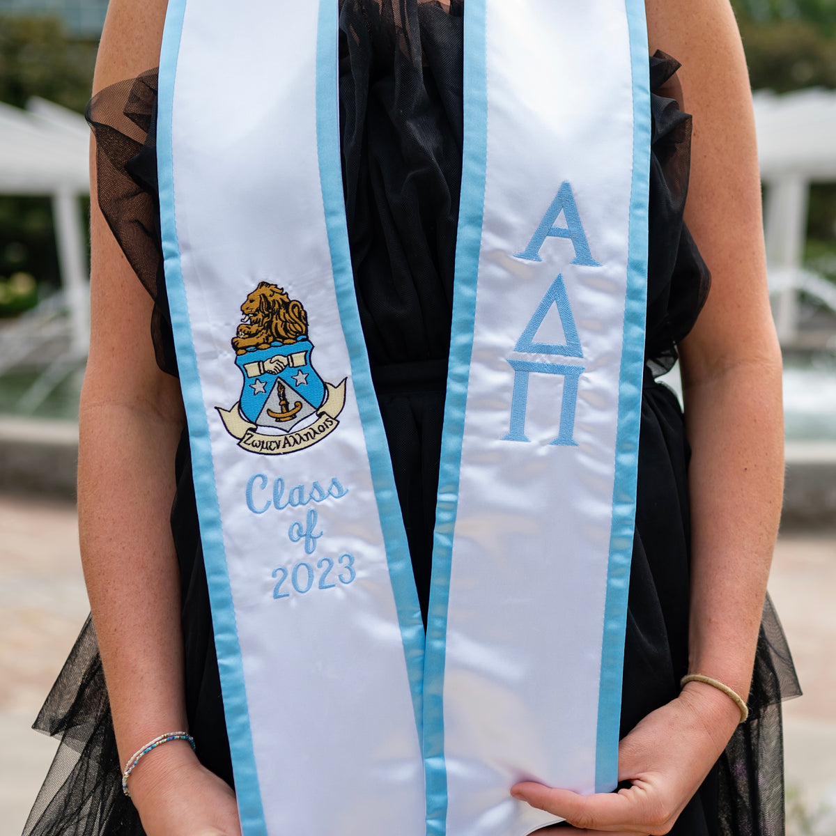 Custom Alpha Delta Pi Crest Greek Letter Sorority Graduation Stole ...