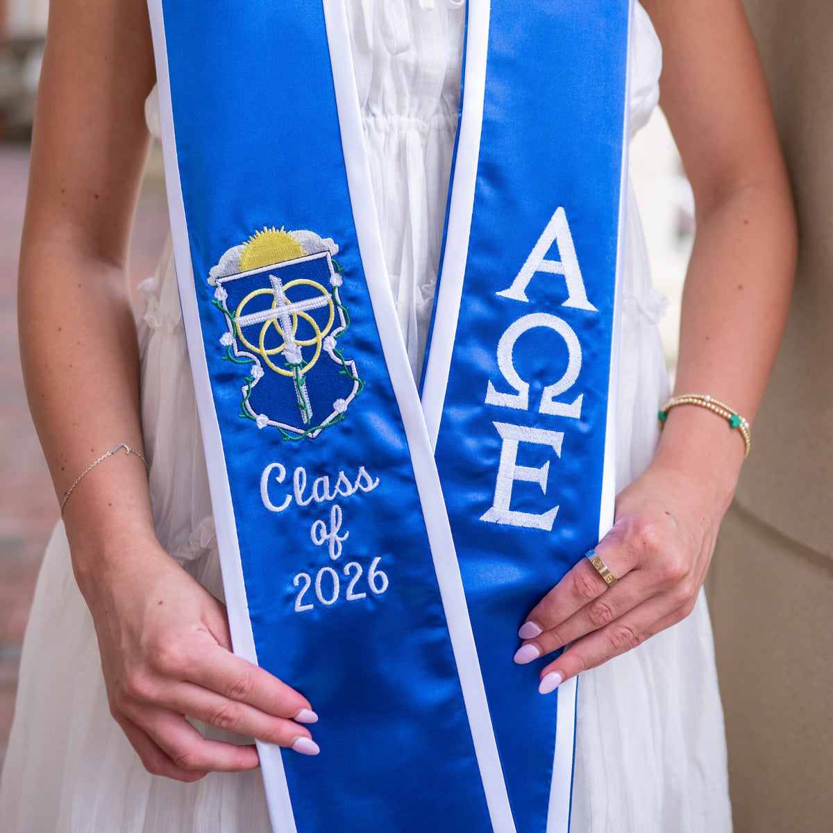 Alpha Omega Epsilon Crest Greek Letter Sorority Graduation Stole ...