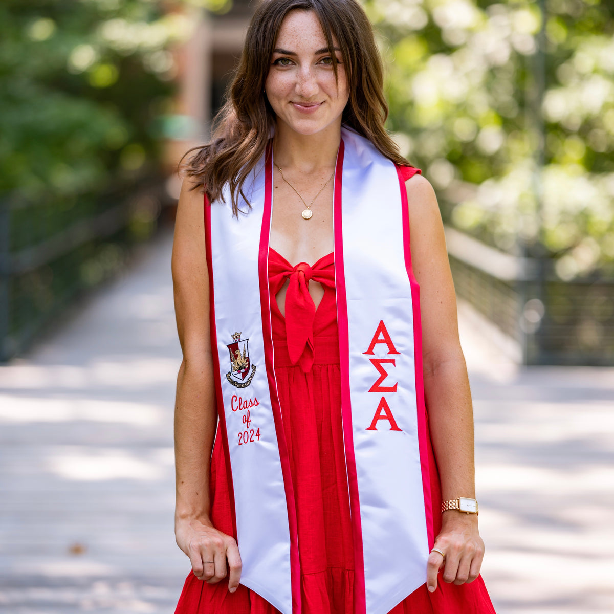 Custom Alpha Sigma Alpha Crest Greek Letter Sorority Graduation Stole ...