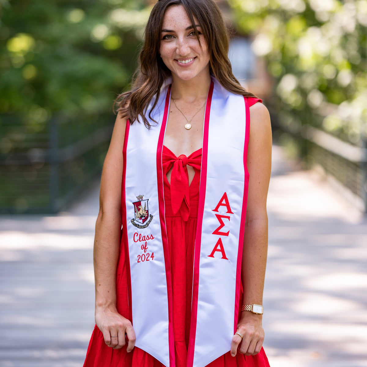 Custom Alpha Sigma Alpha Crest Greek Letter Sorority Graduation Stole ...