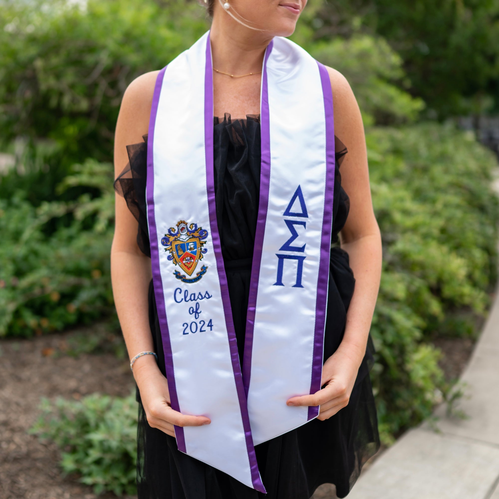 Custom Delta Sigma Pi Crest Greek Letter Sorority Graduation Stole ...