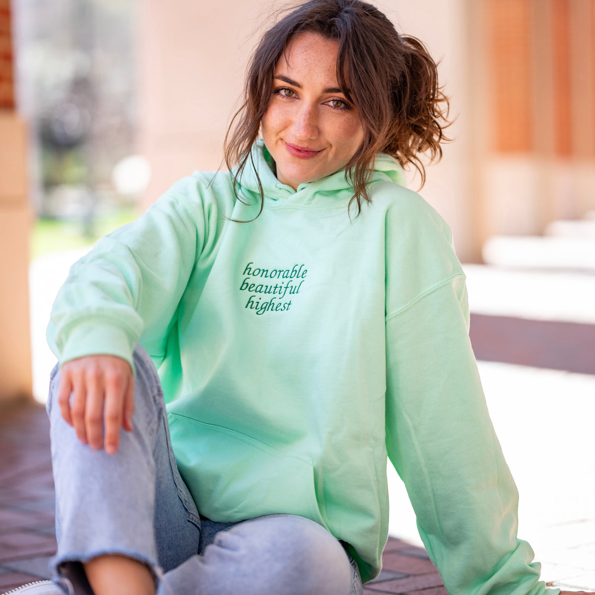 "Honorable Beautiful Highest" Kappa Delta Embroidered Hoodie Sweatshirt – Greek Letter Co.