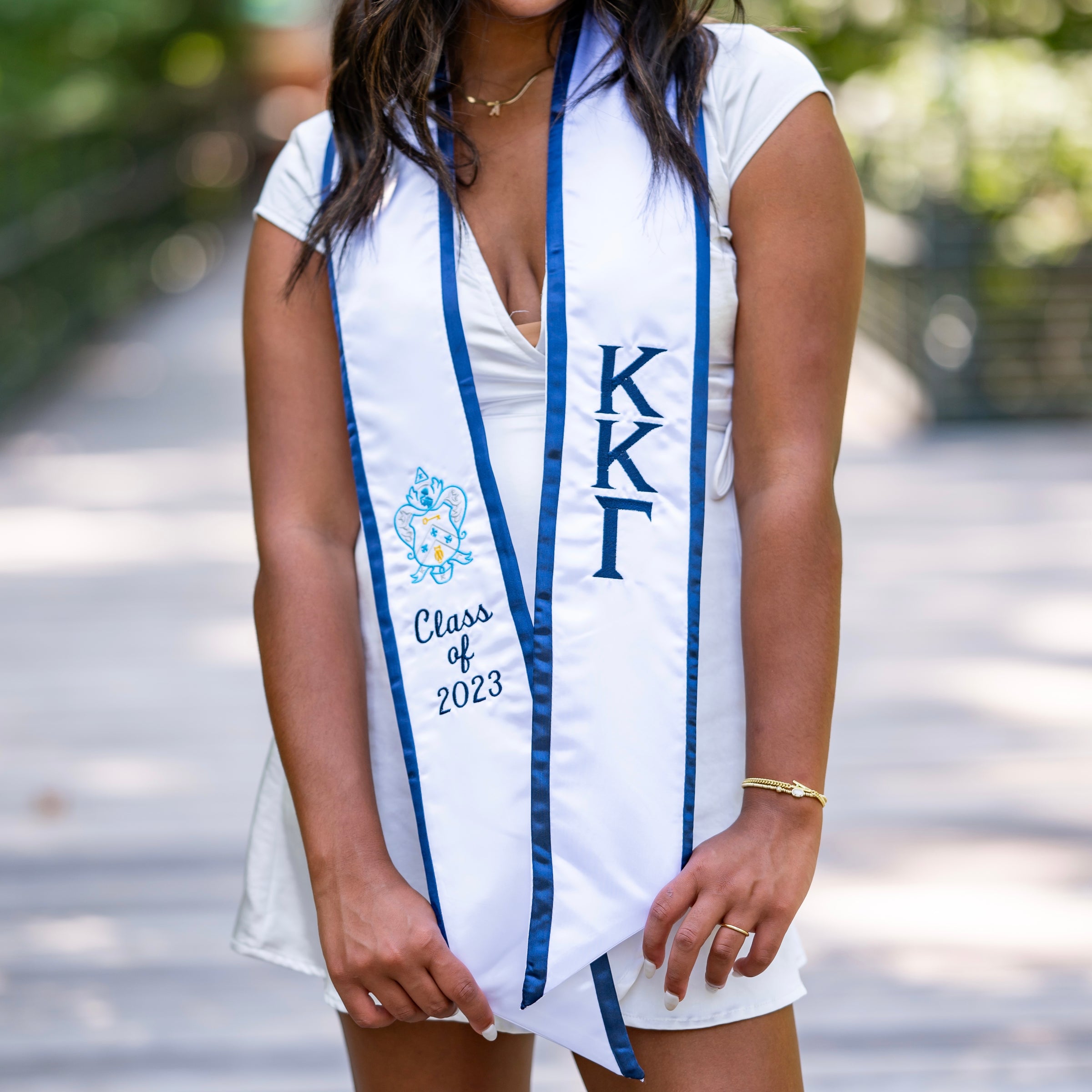 Kappa Kappa Gamma Crest Angled Sorority Graduation Stole – Greek Letter Co.