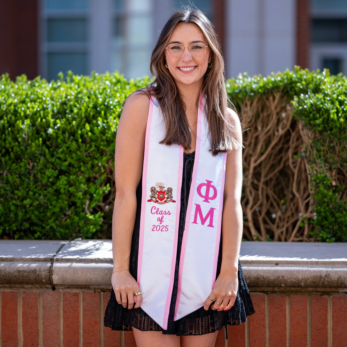 Custom Phi Mu Crest Greek Letter Sorority Graduation Stole – Greek ...