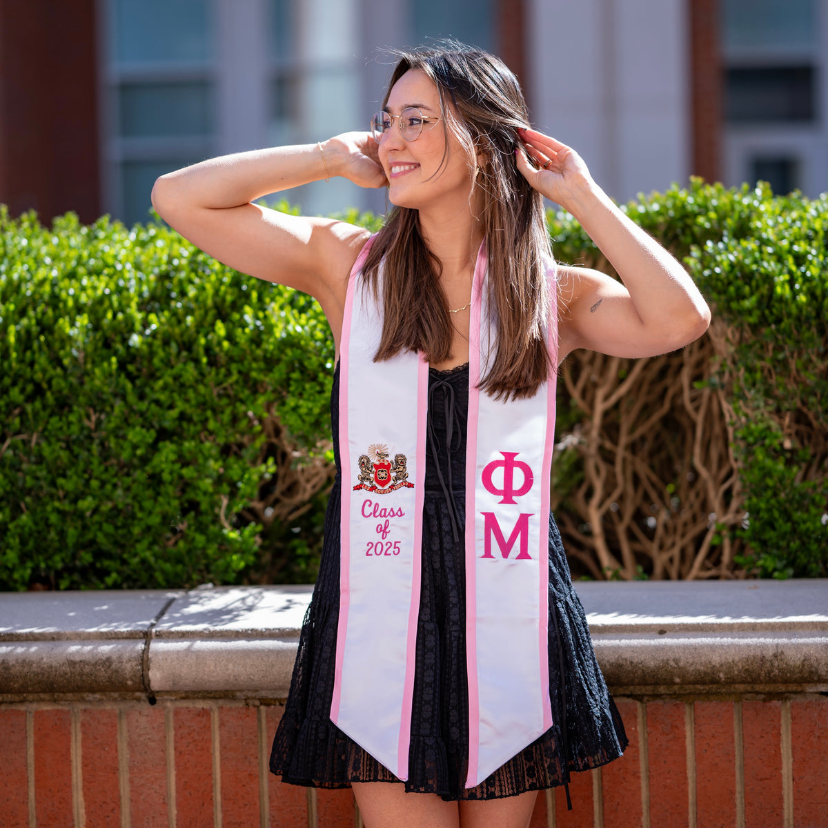 Custom Phi Mu Crest Greek Letter Sorority Graduation Stole – Greek ...