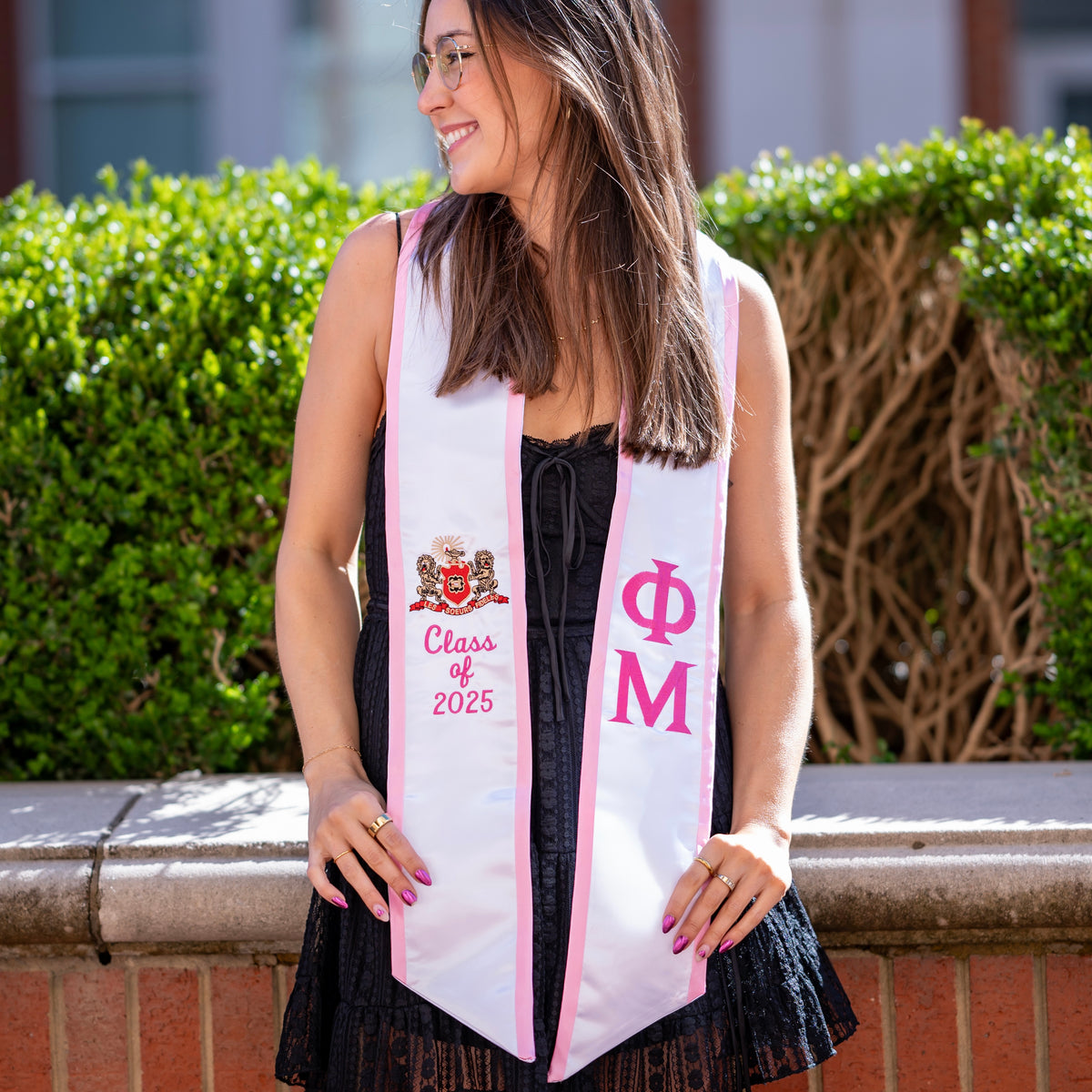 Custom Phi Mu Crest Greek Letter Sorority Graduation Stole – Greek ...