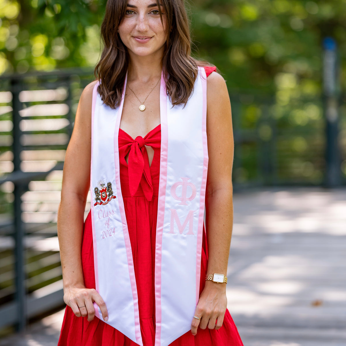 Custom Phi Mu Crest Greek Letter Sorority Graduation Stole | Greek ...