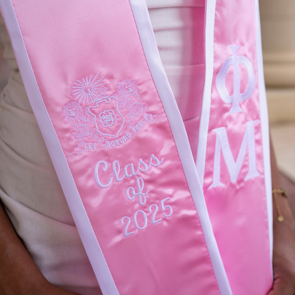 Custom Phi Mu Minimalistic Crest Sorority Graduation Stole – Greek ...
