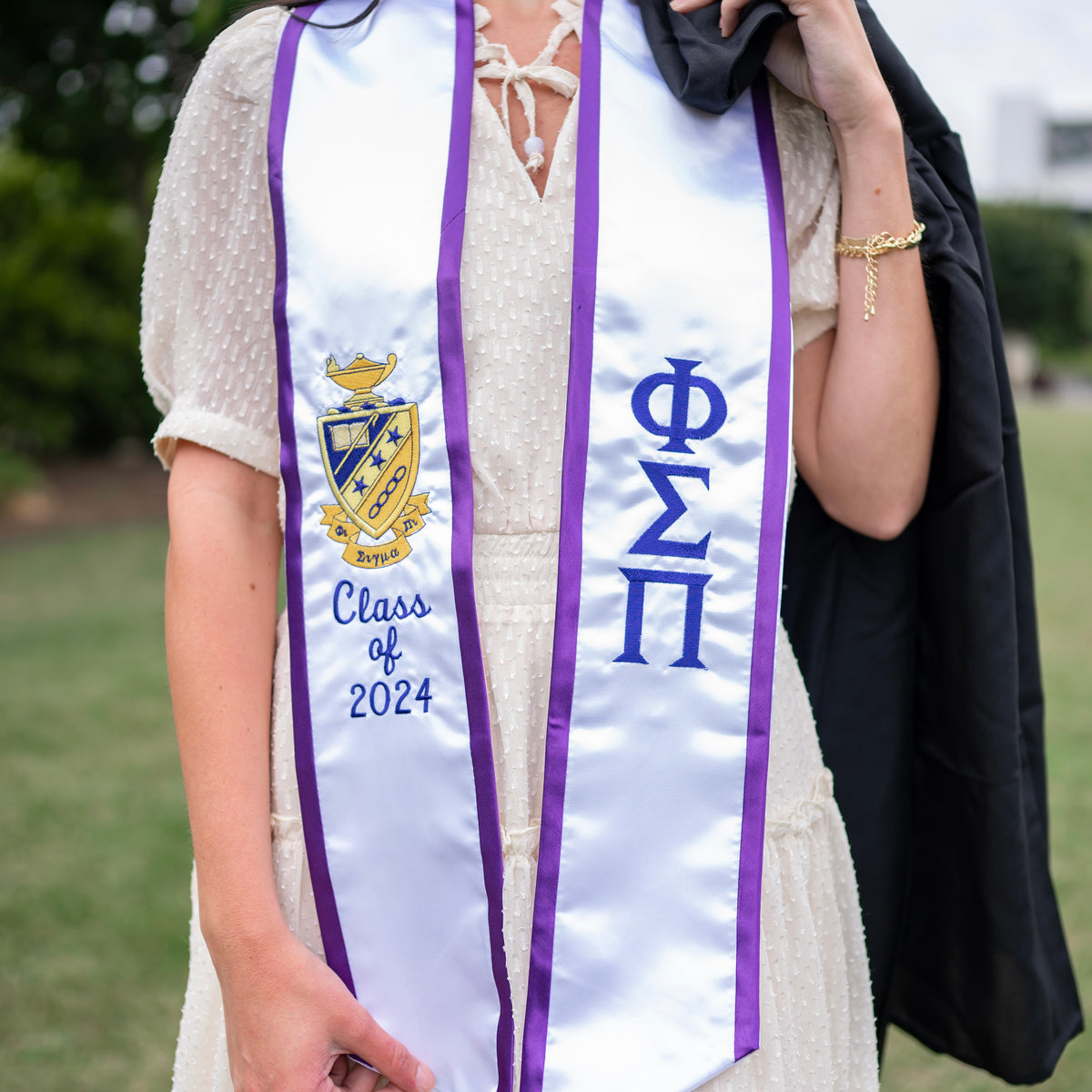 Custom Phi Sigma Pi Crest Greek Letter Sorority Graduation Stole ...