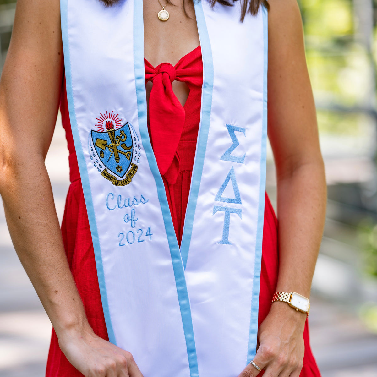 Custom Sigma Delta Tau Crest Greek Letter Sorority Graduation Stole ...