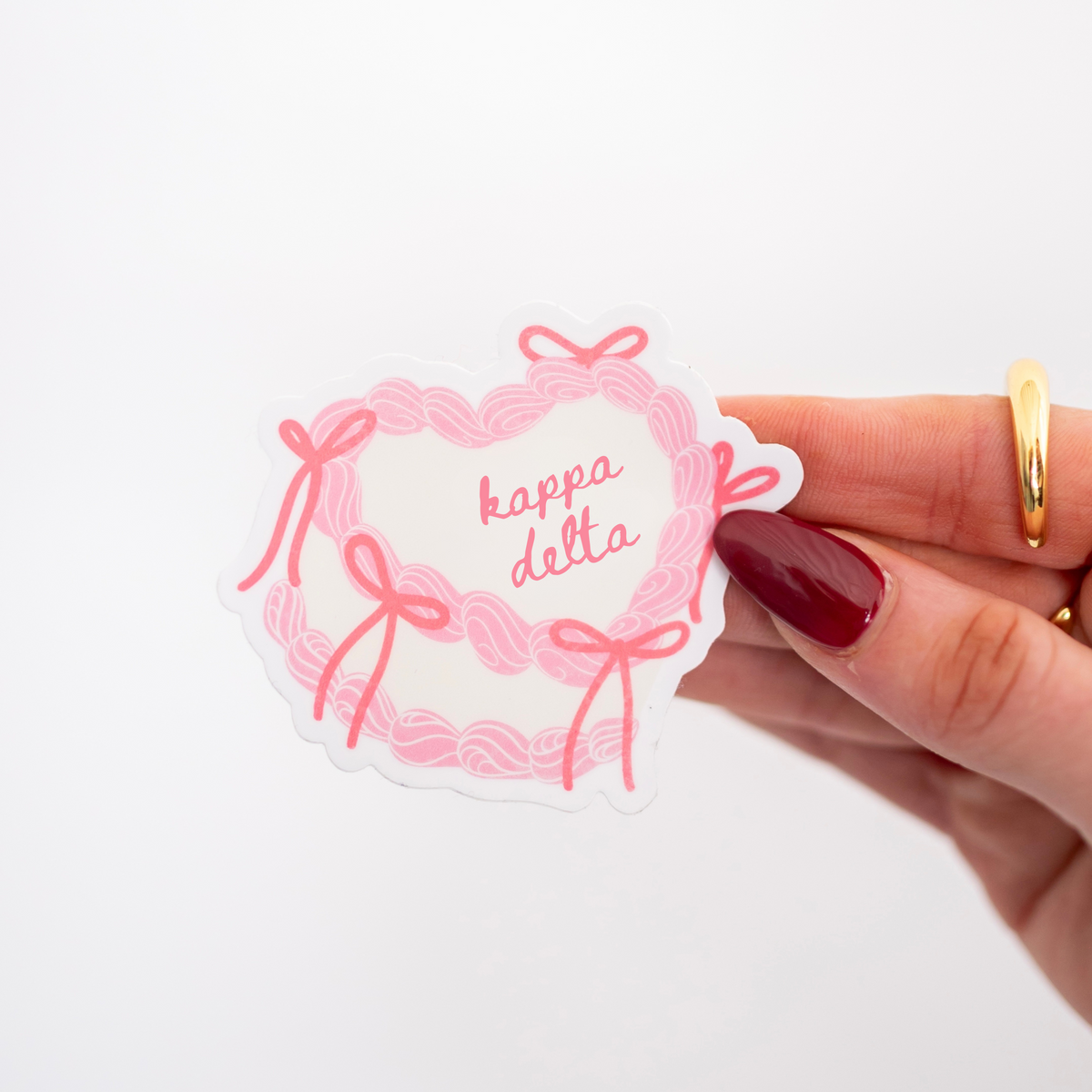 Kappa Delta Sugar Rush Sorority Coquette Cake Sticker – Greek Letter Co.