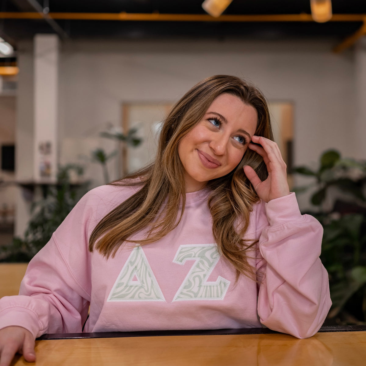 Light Green Zebra Greek Letter Sorority Gildan Crewneck Sweatshirt ...