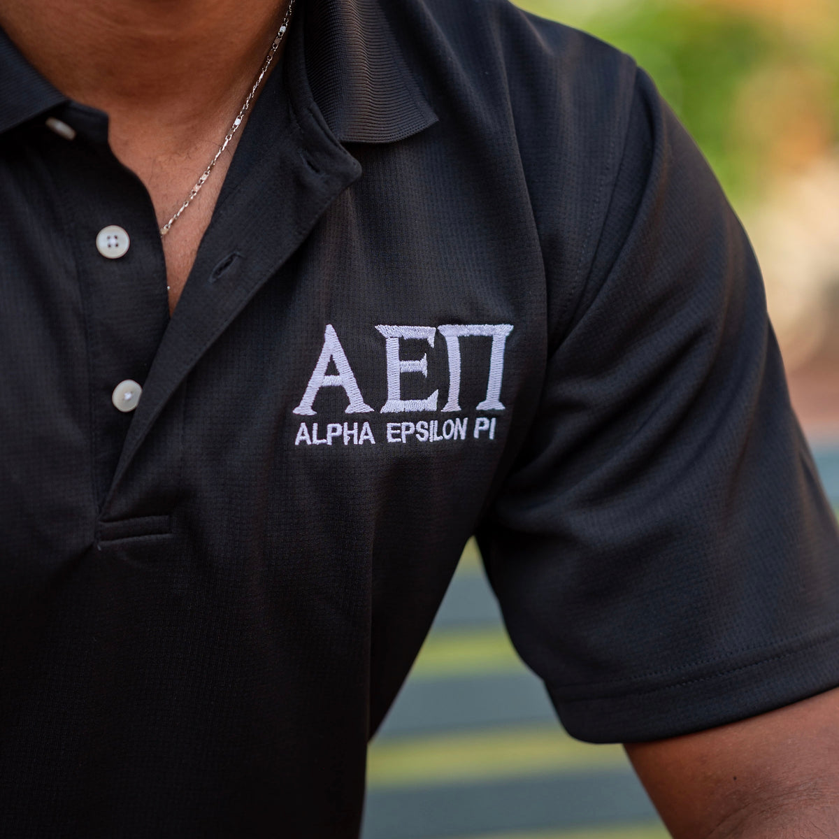Custom Fraternity Greek Letter Embroidered Polo T-Shirt | Greek Letter Co.