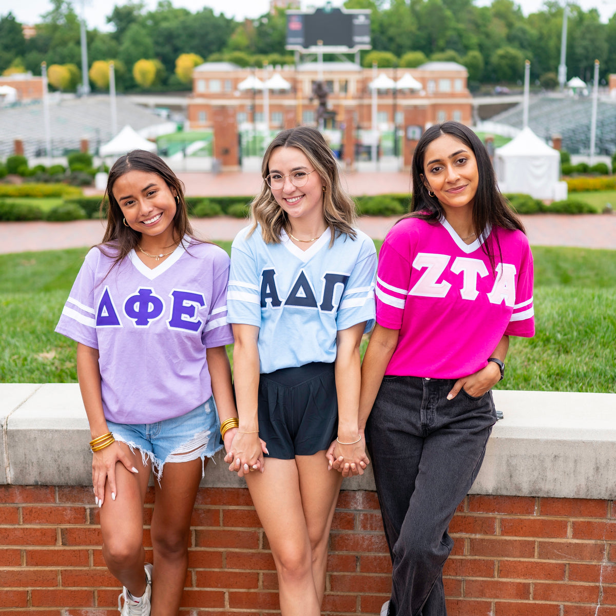 Custom Sorority Greek Letter Double Stitched V-Neck Bid Day Jersey ...