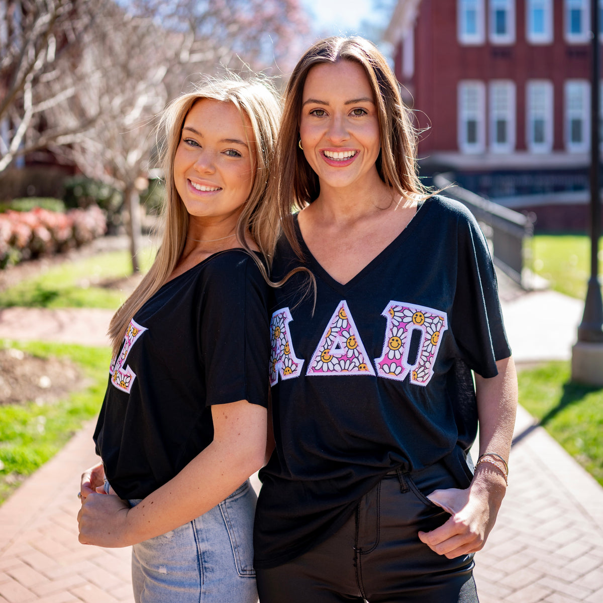 Groovy Smiley Face Greek Letter Shirt – Greek Letter Co.